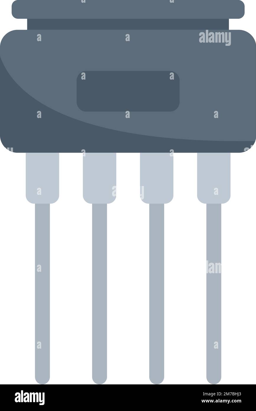 Resistance icon flat vector. Electric circuit. Electronic chip isolated ...