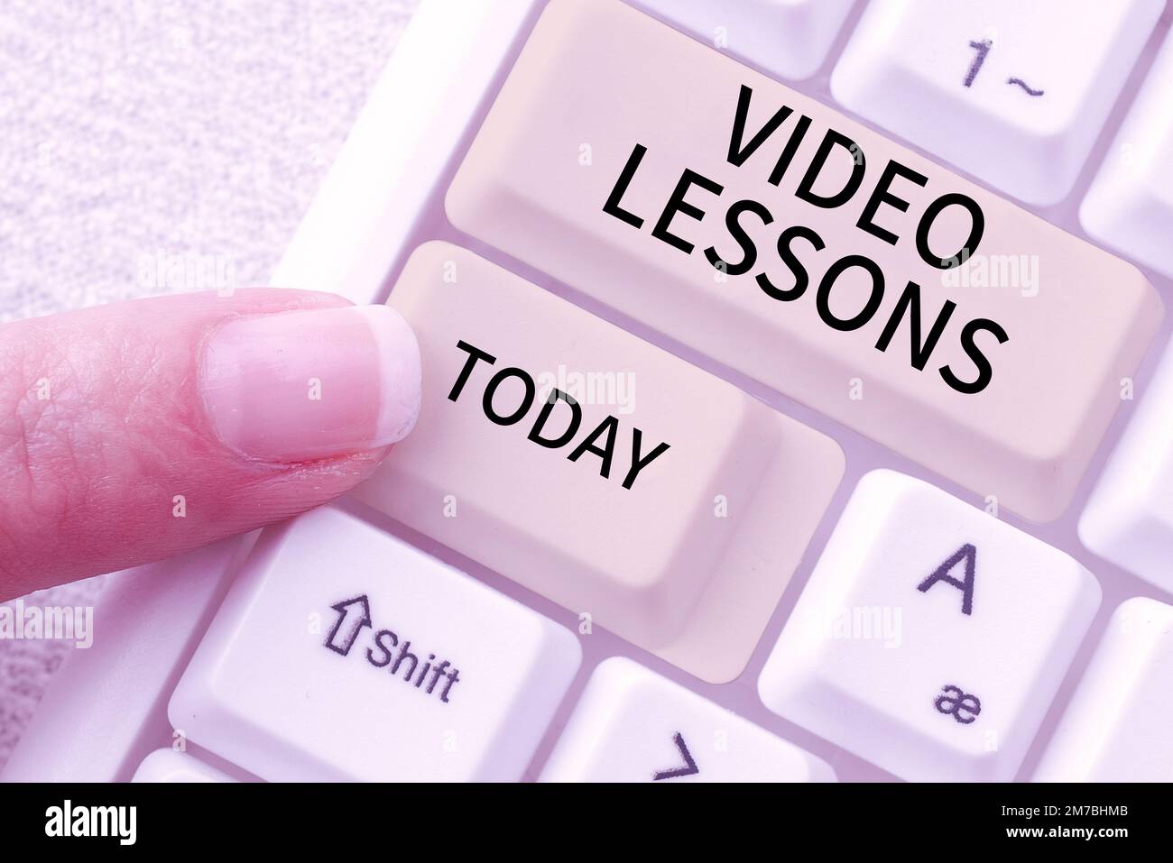 Hand writing sign Video Lessons. Word for Online Education material for ...