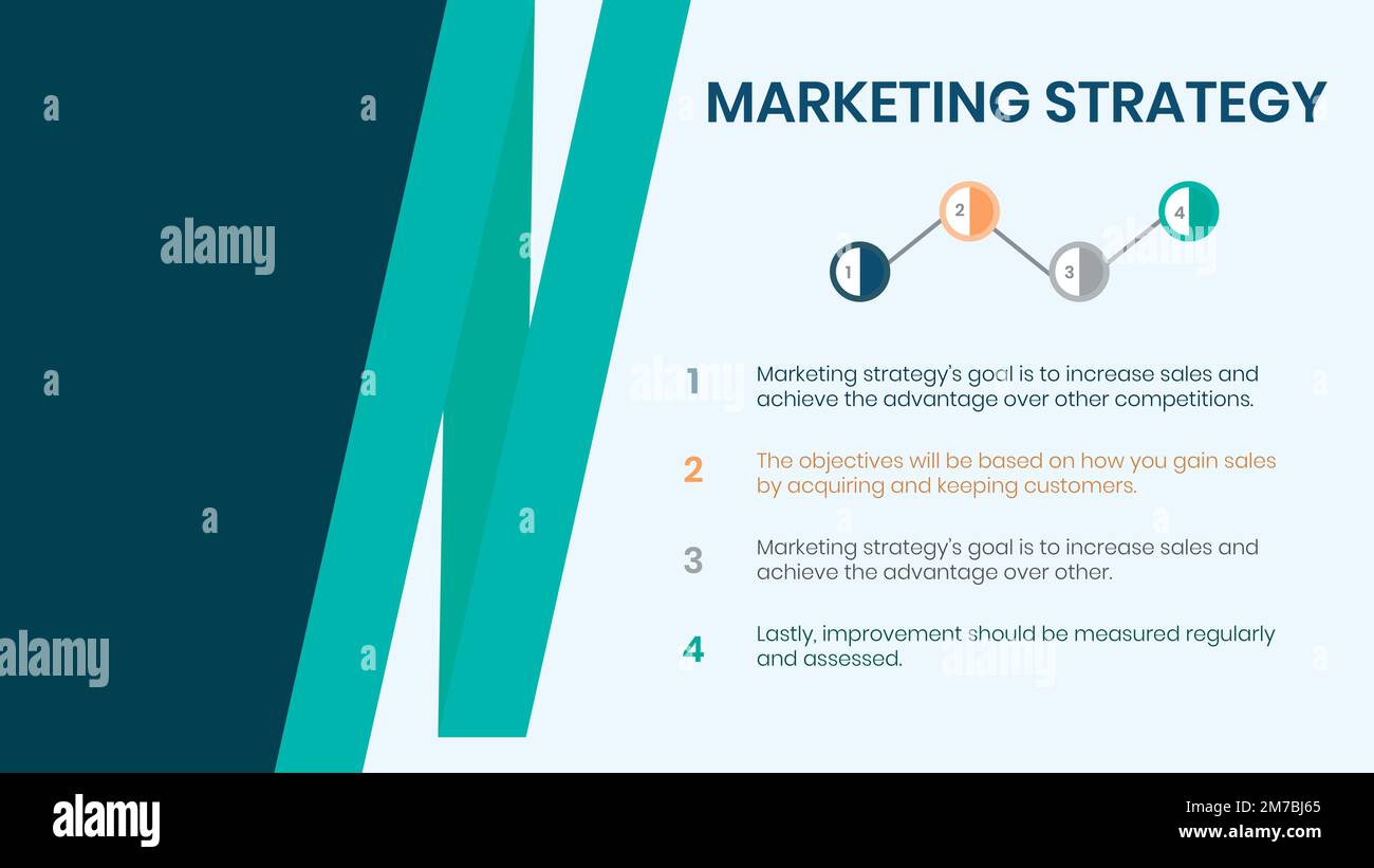 Marketing strategy presentation vector slide editable template Stock ...