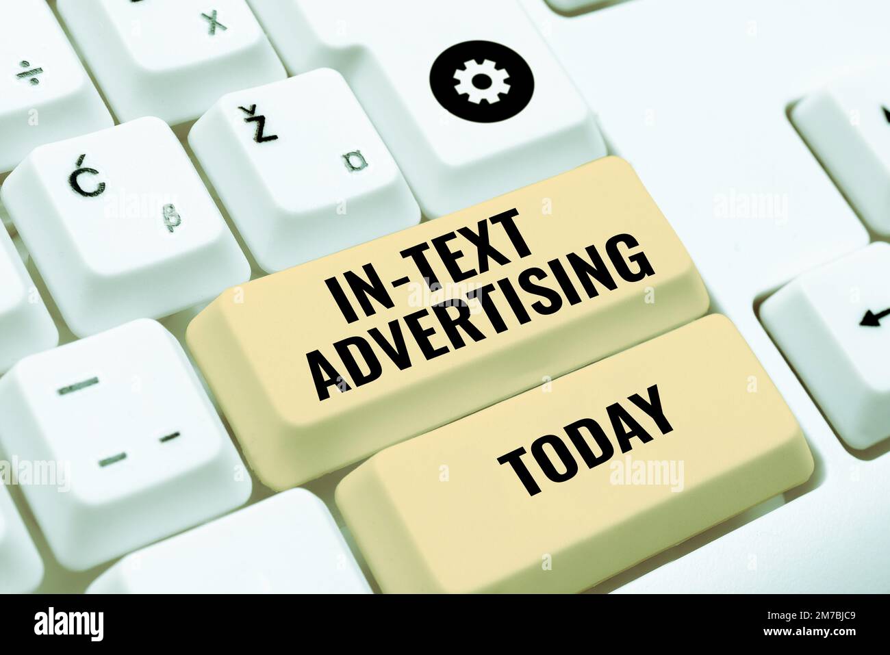 Sign displaying In Text Advertising. Internet Concept advertisement on ...