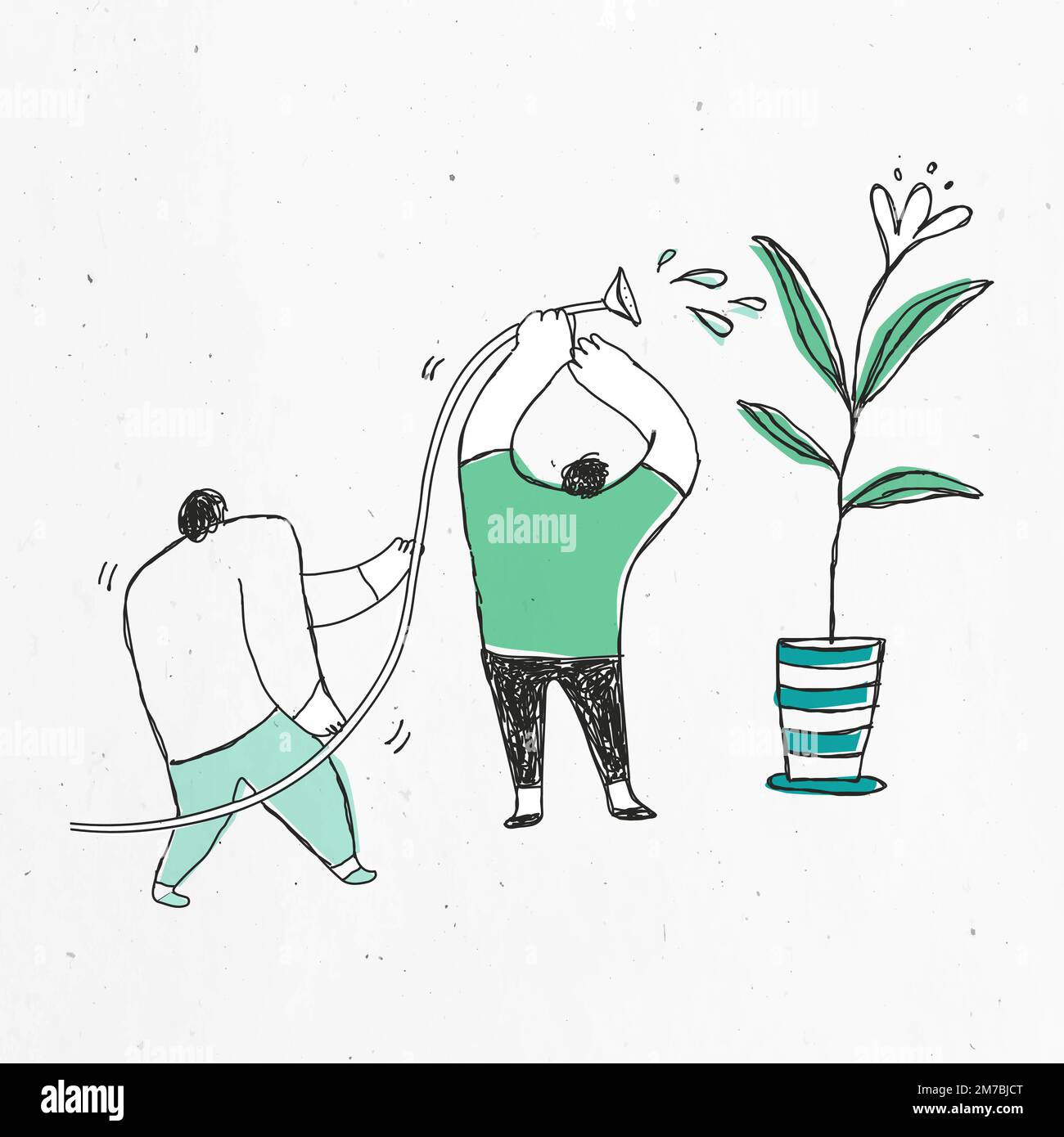 Green hand drawn leadership vector Stock Vector Image & Art - Alamy