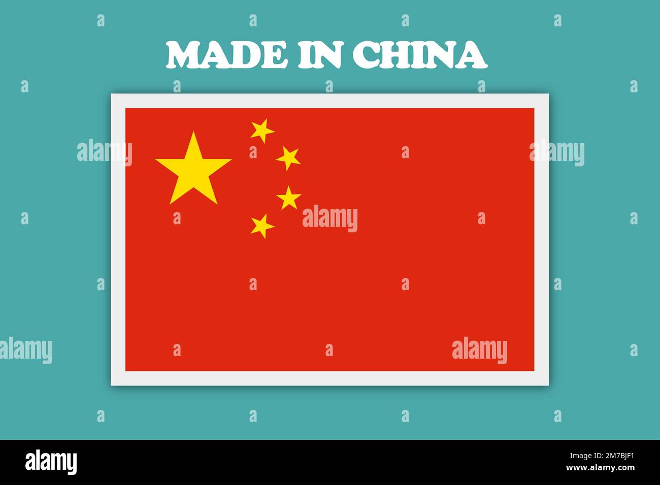 Made in China ribbon flag Stock Photo - Alamy