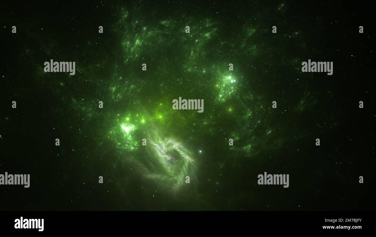 Creation of the universe in space, the birth of planets and galaxies ...