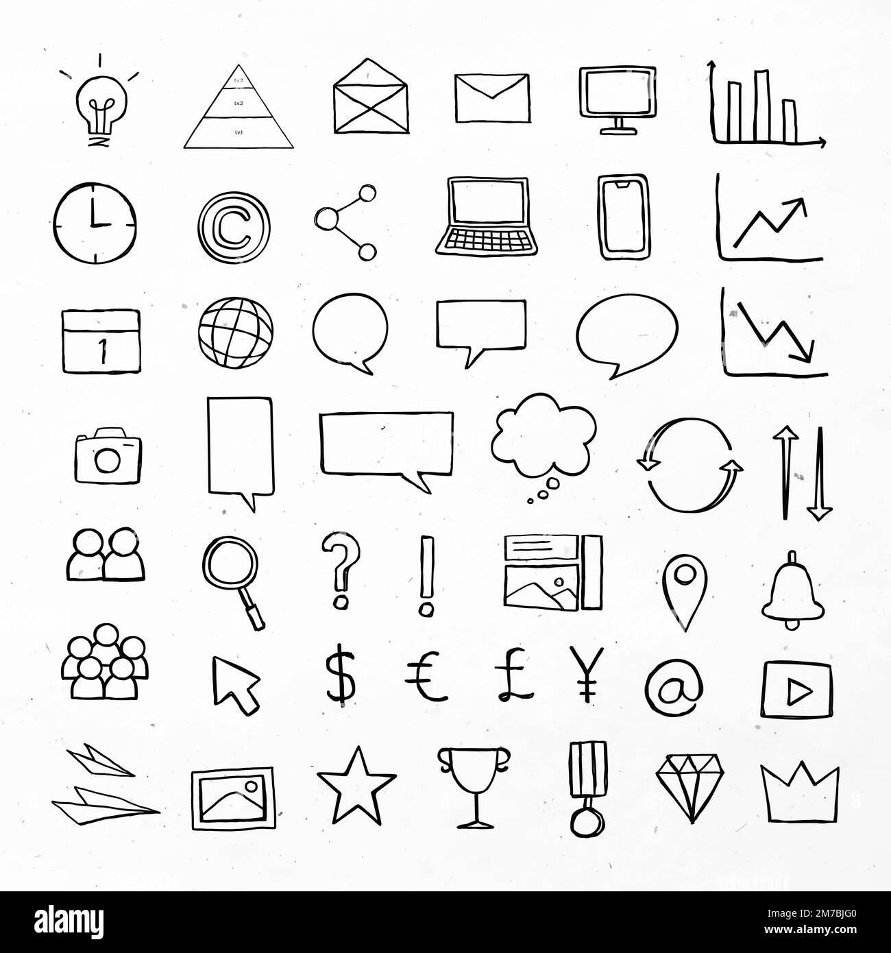 Black white doodle diamond Stock Vector Images - Alamy