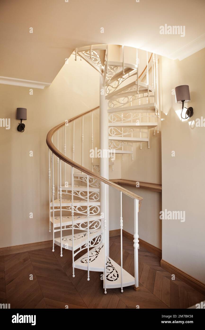 Interior staircase side view hi-res stock photography and images - Alamy