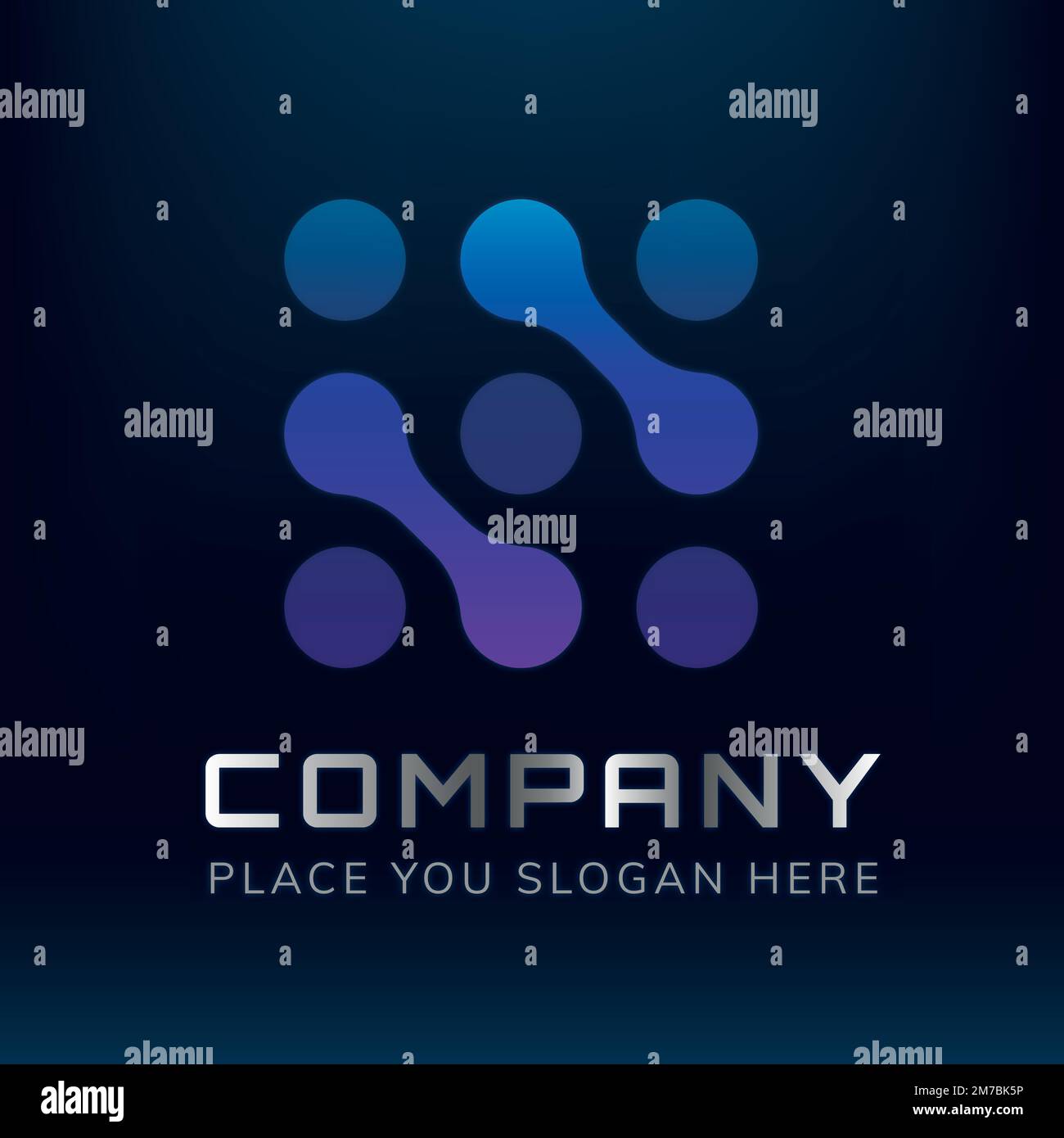 Gradient molecular editable slogan vector icon design Stock Vector ...