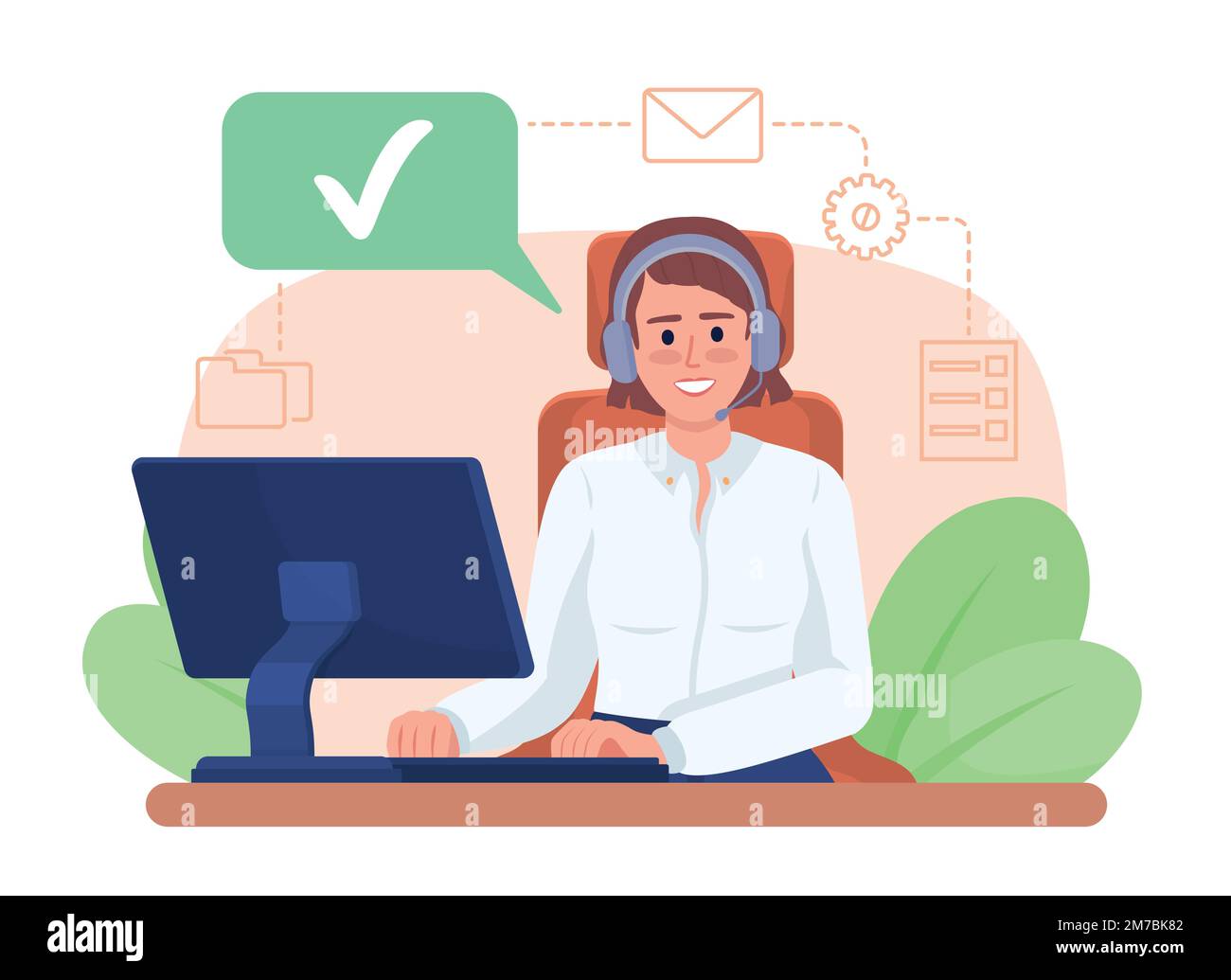 Customer service problem-solving skill 2D vector isolated illustration Stock Vector Image & Art ...
