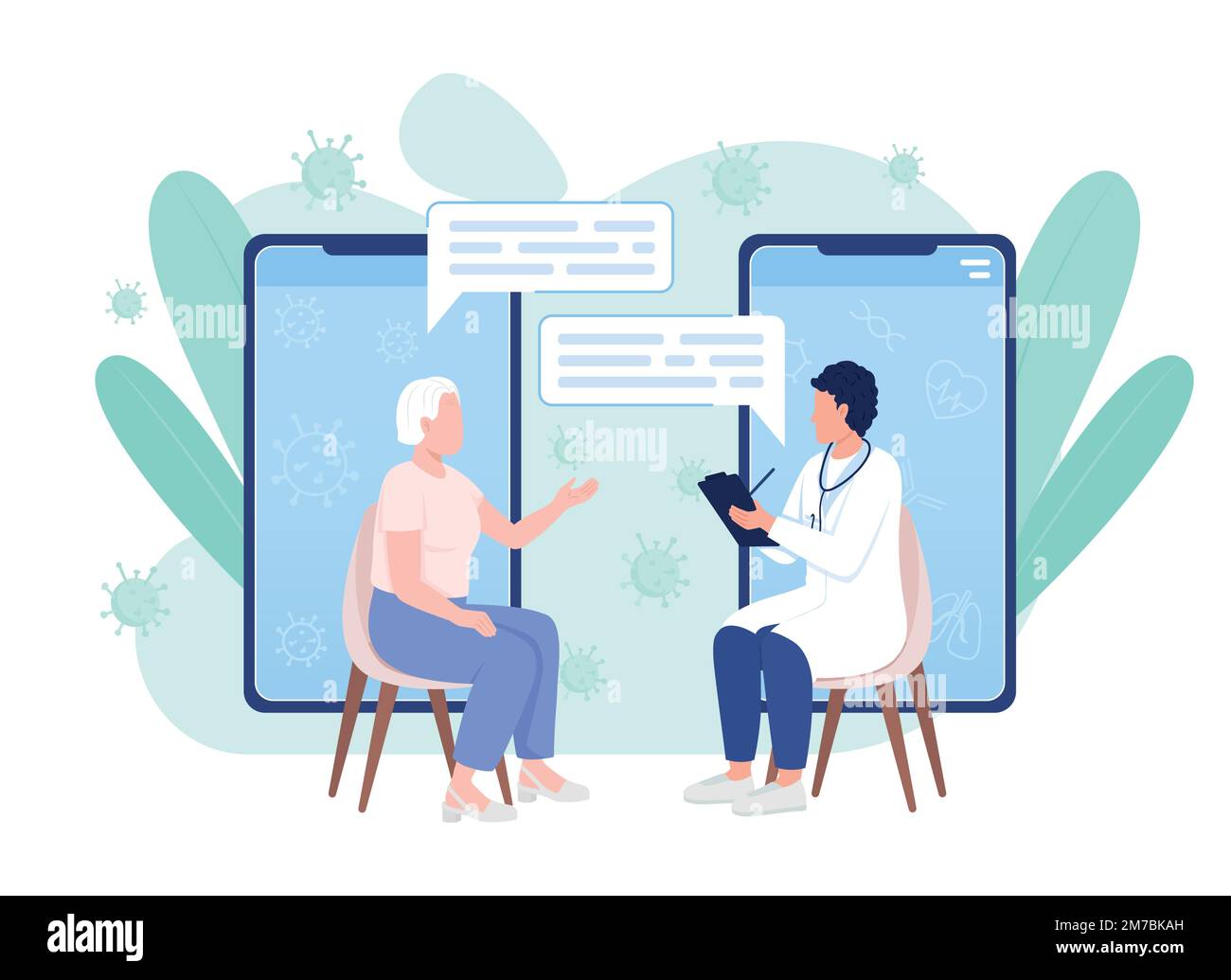 Visiting doctor flat concept vector illustration Stock Vector Image ...
