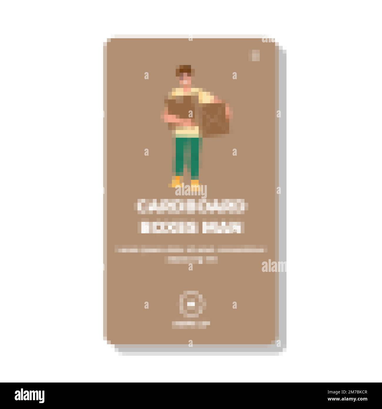 cardboard boxes man vector Stock Vector Image & Art - Alamy