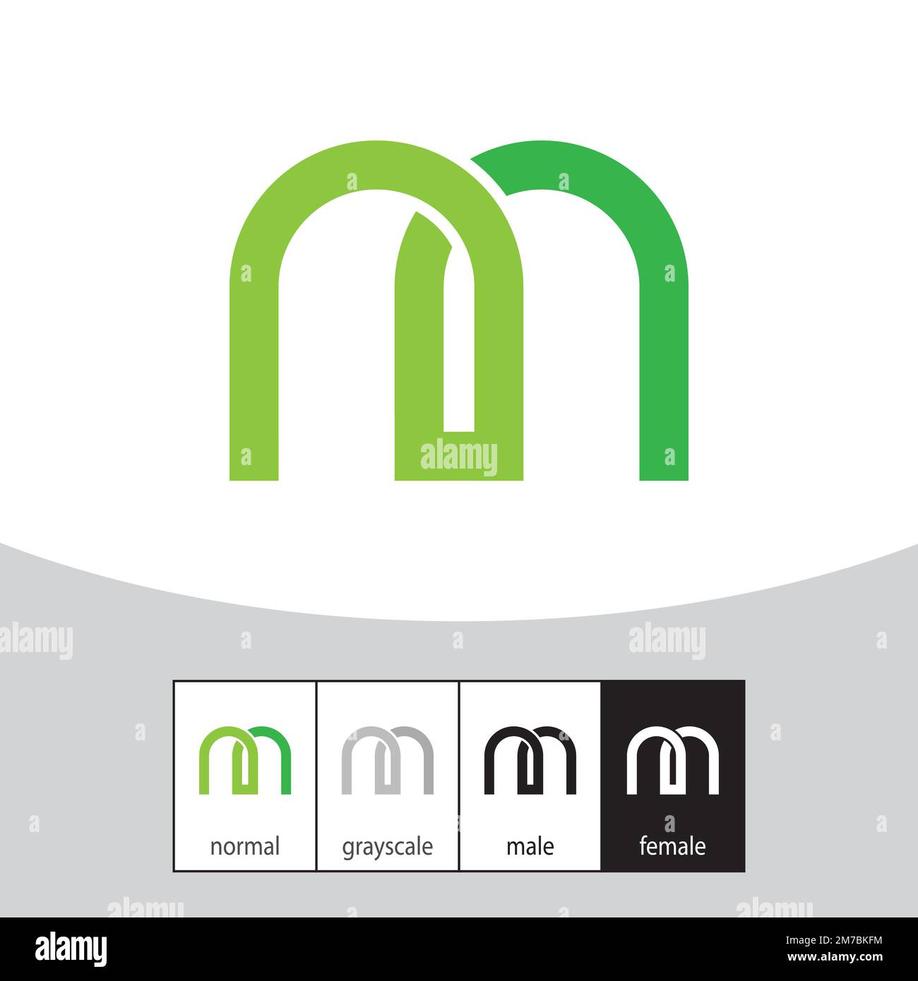 M letter modern logo hi-res stock photography and images - Alamy