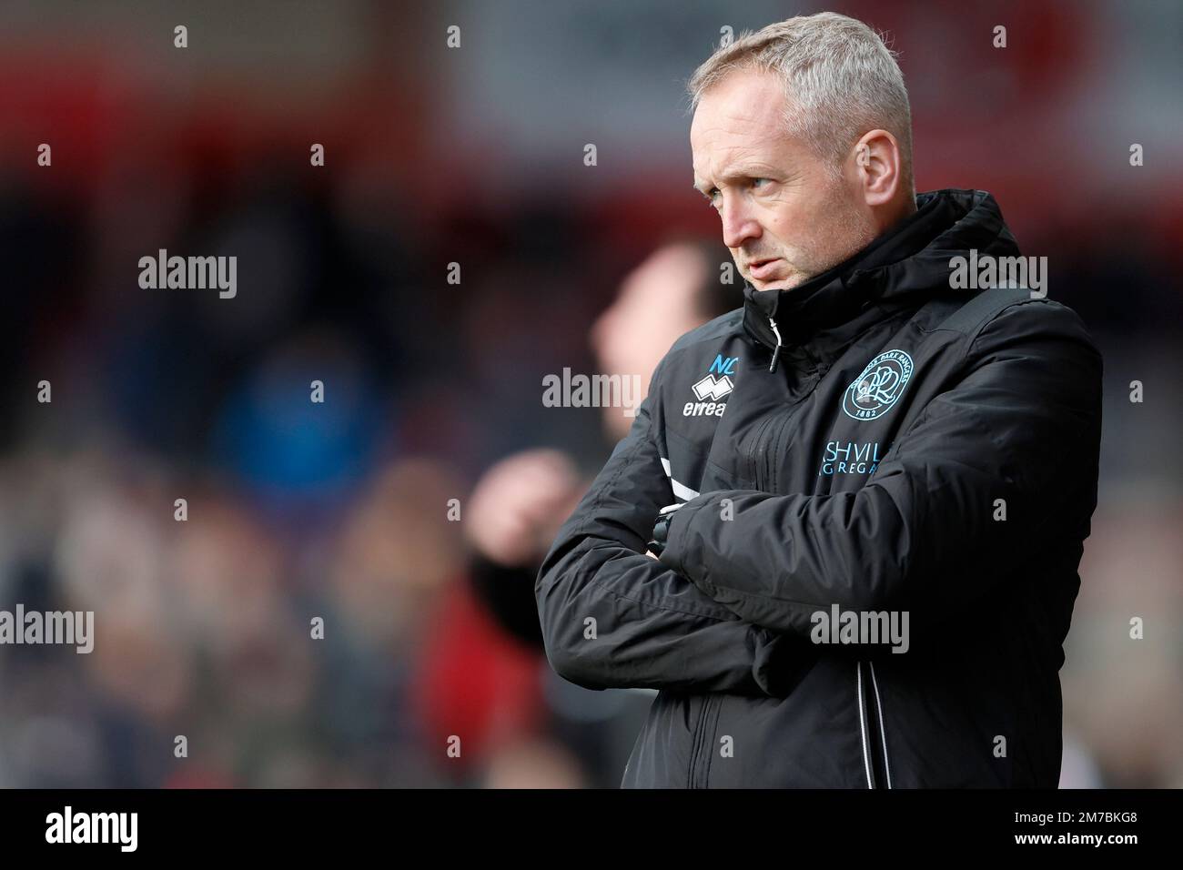Queens Park Rangers manager Neil Critchley looks on during the Emirates ...