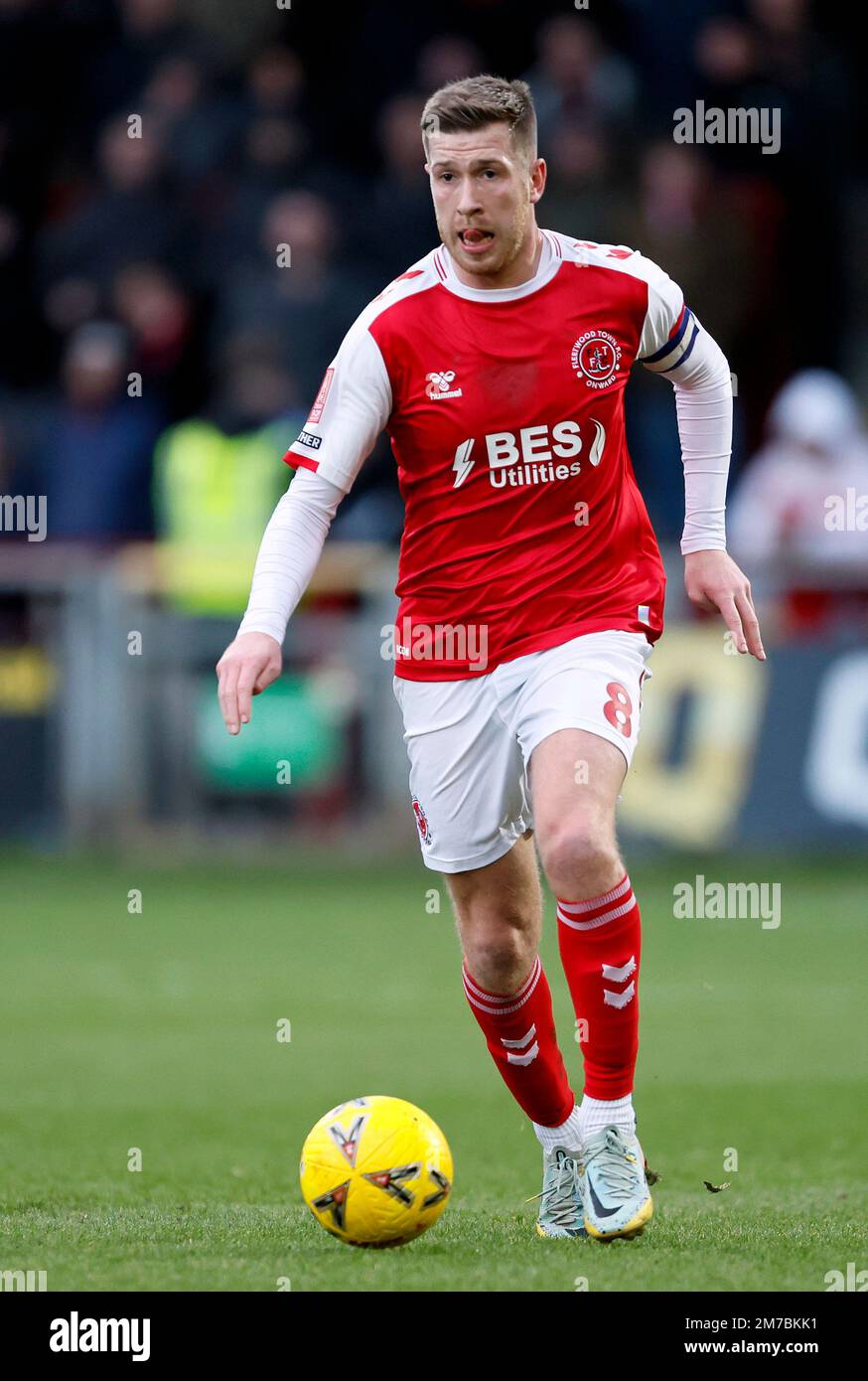 Fleetwood Town's Josh Vela on the ball during the Emirates FA Cup third ...
