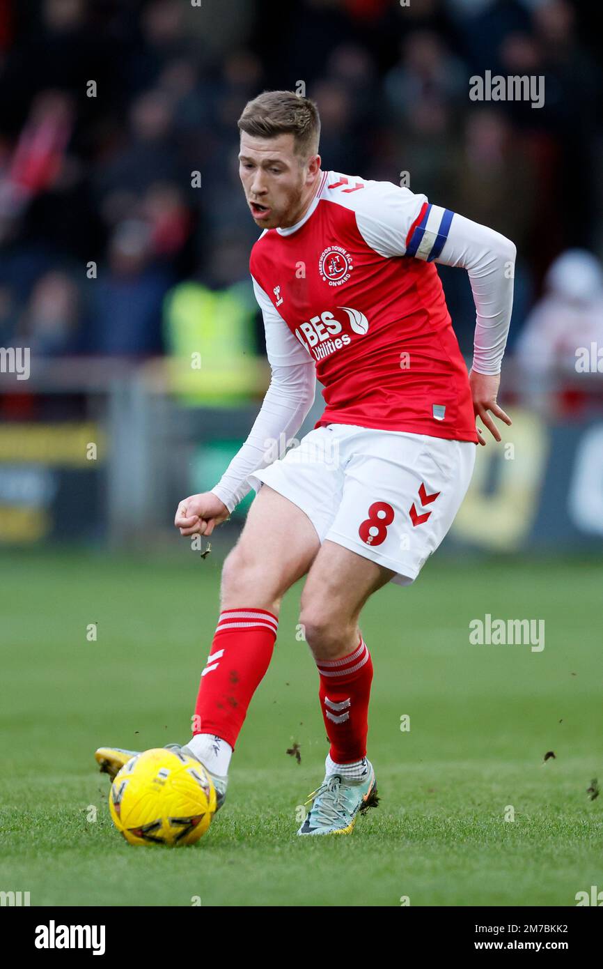 Fleetwood Town's Josh Vela on the ball during the Emirates FA Cup third ...