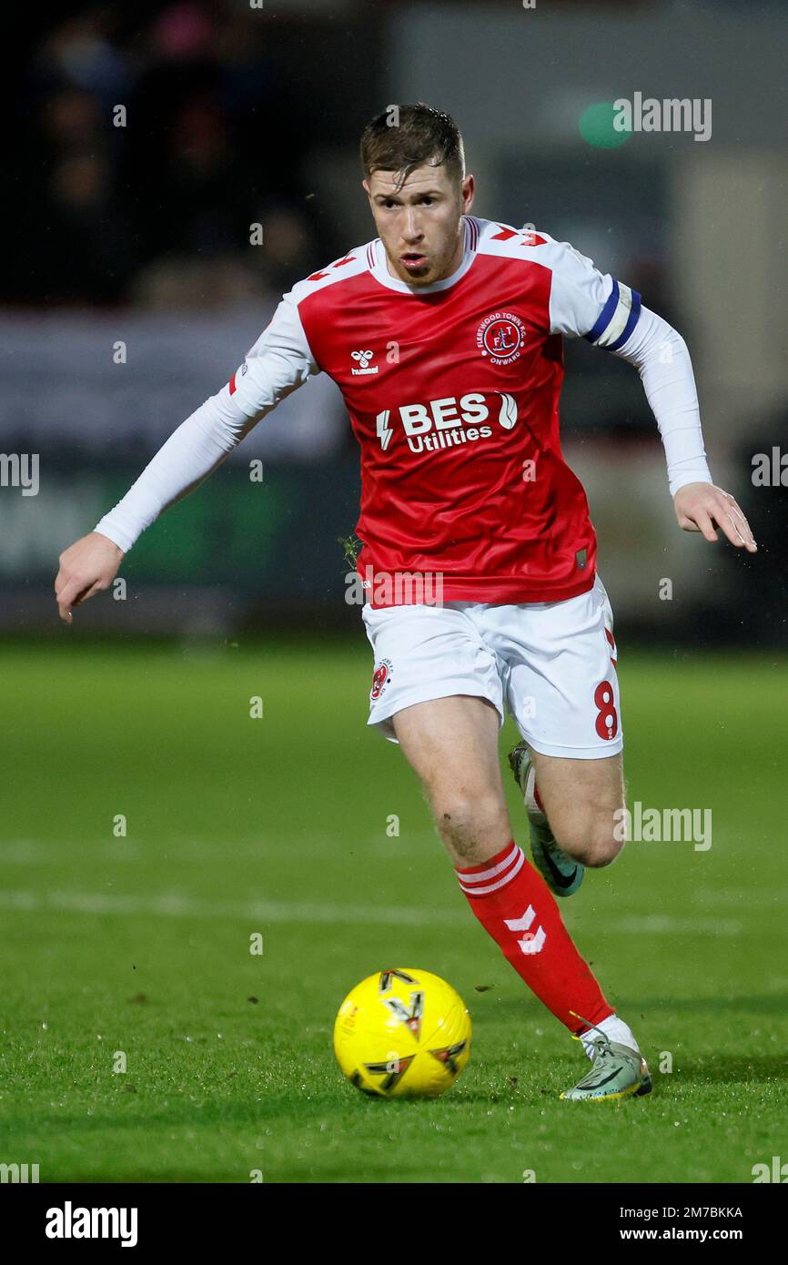 Fleetwood Town's Josh Vela on the ball during the Emirates FA Cup third ...