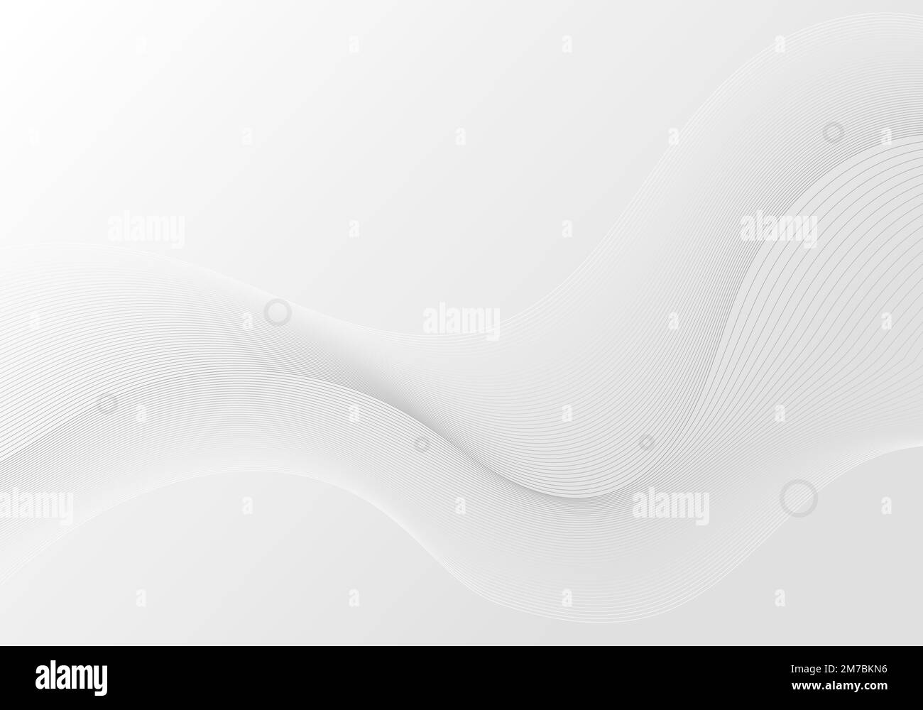 Abstract gray lines wavy pattern decorative on gradient white template ...
