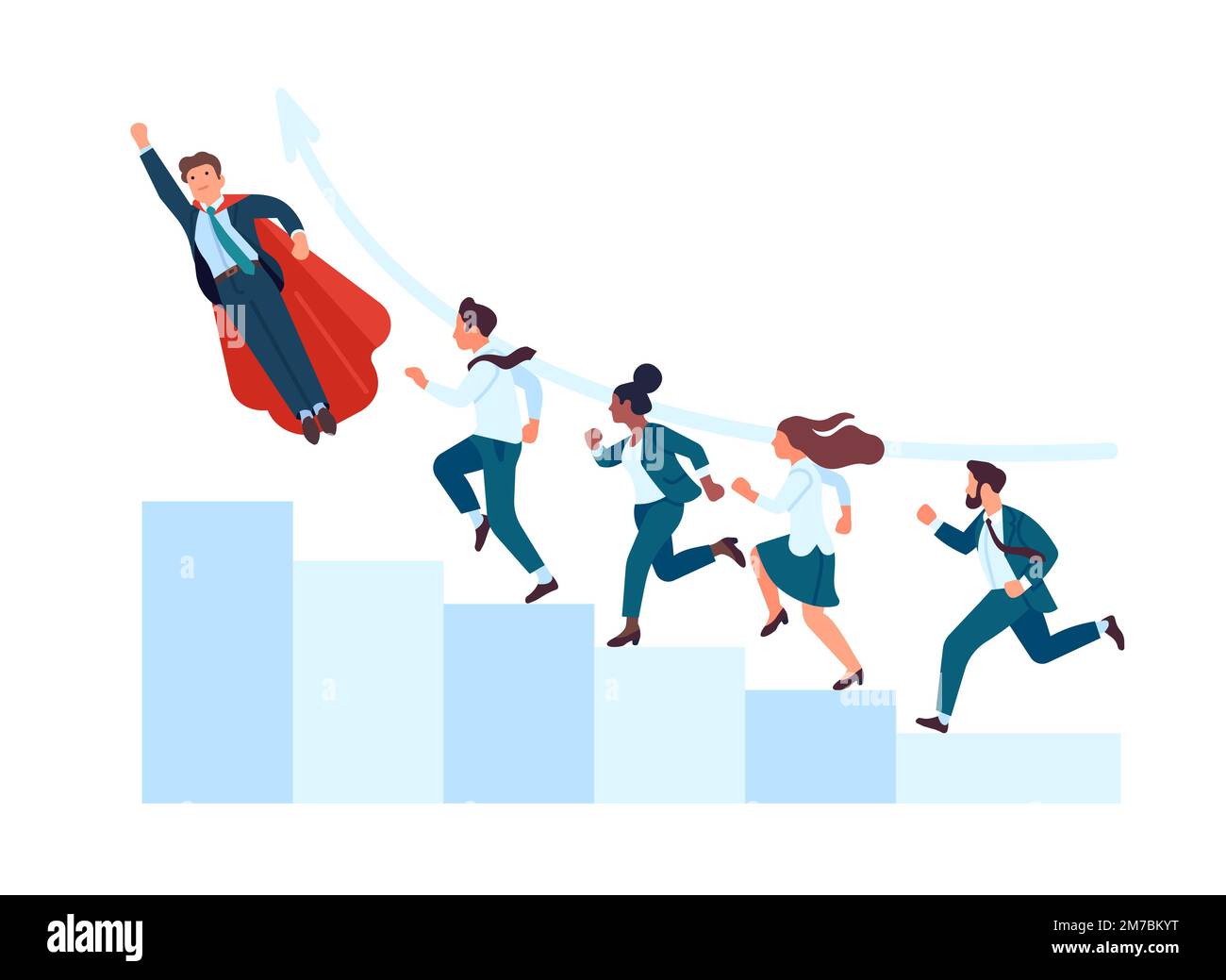 Office workers stairs Cut Out Stock Images & Pictures - Alamy