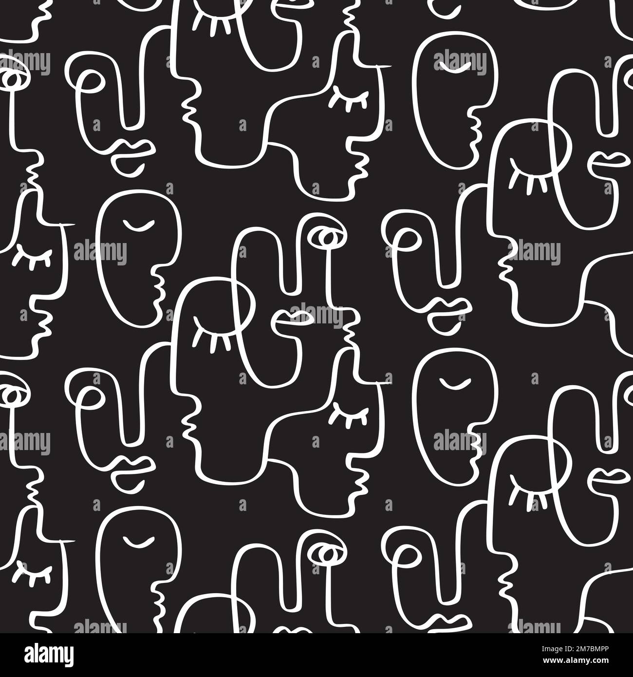 Abstract face Seamless pattern Stock Vector Image & Art - Alamy