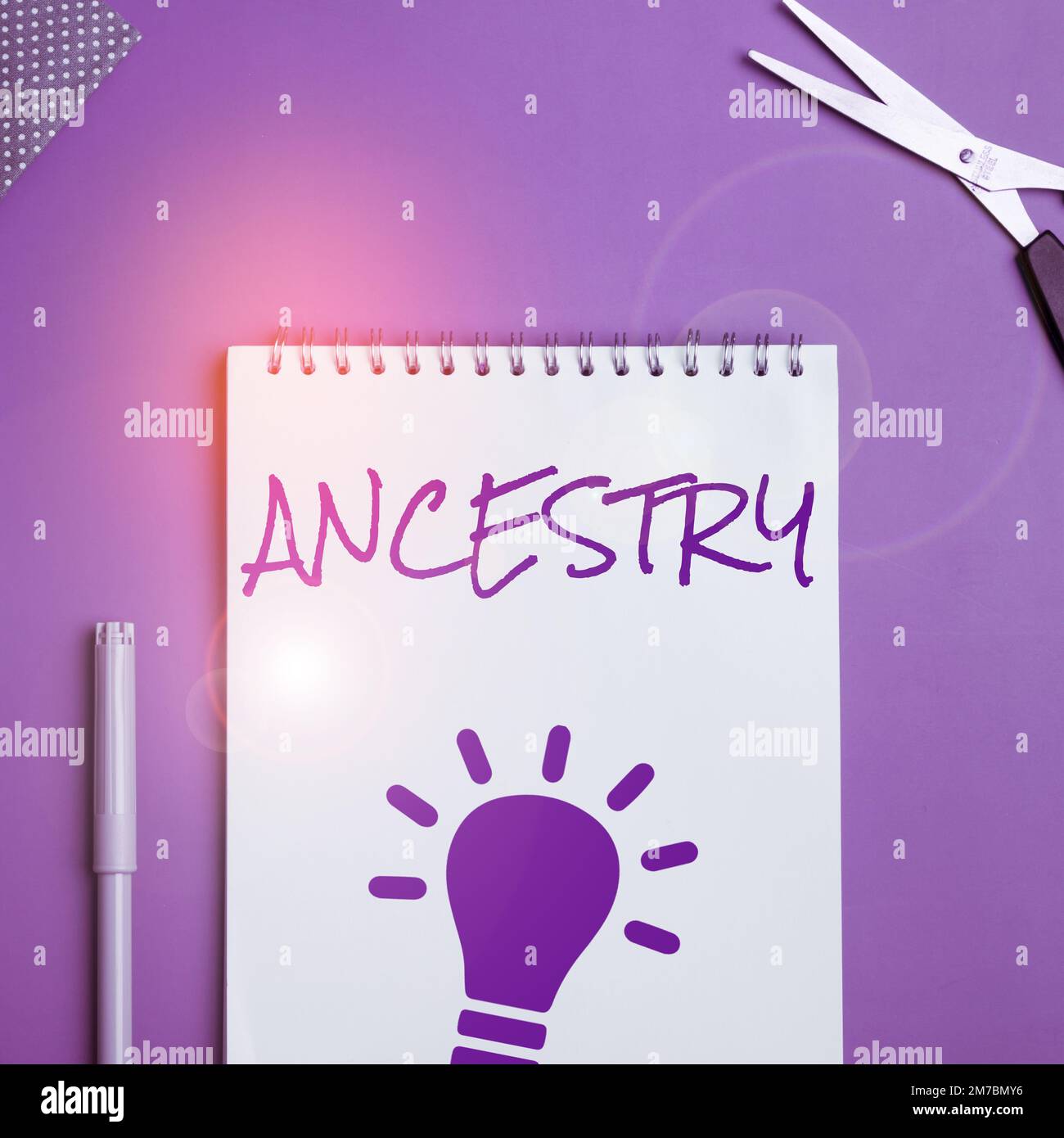 Sign displaying Ancestry. Word for the history or developmental process ...