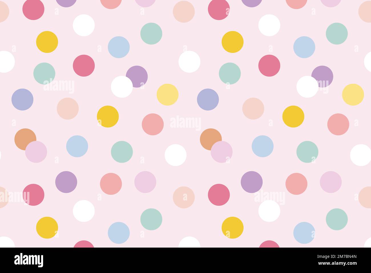 Background seamless pattern vector with cute pastel polka dots Stock ...