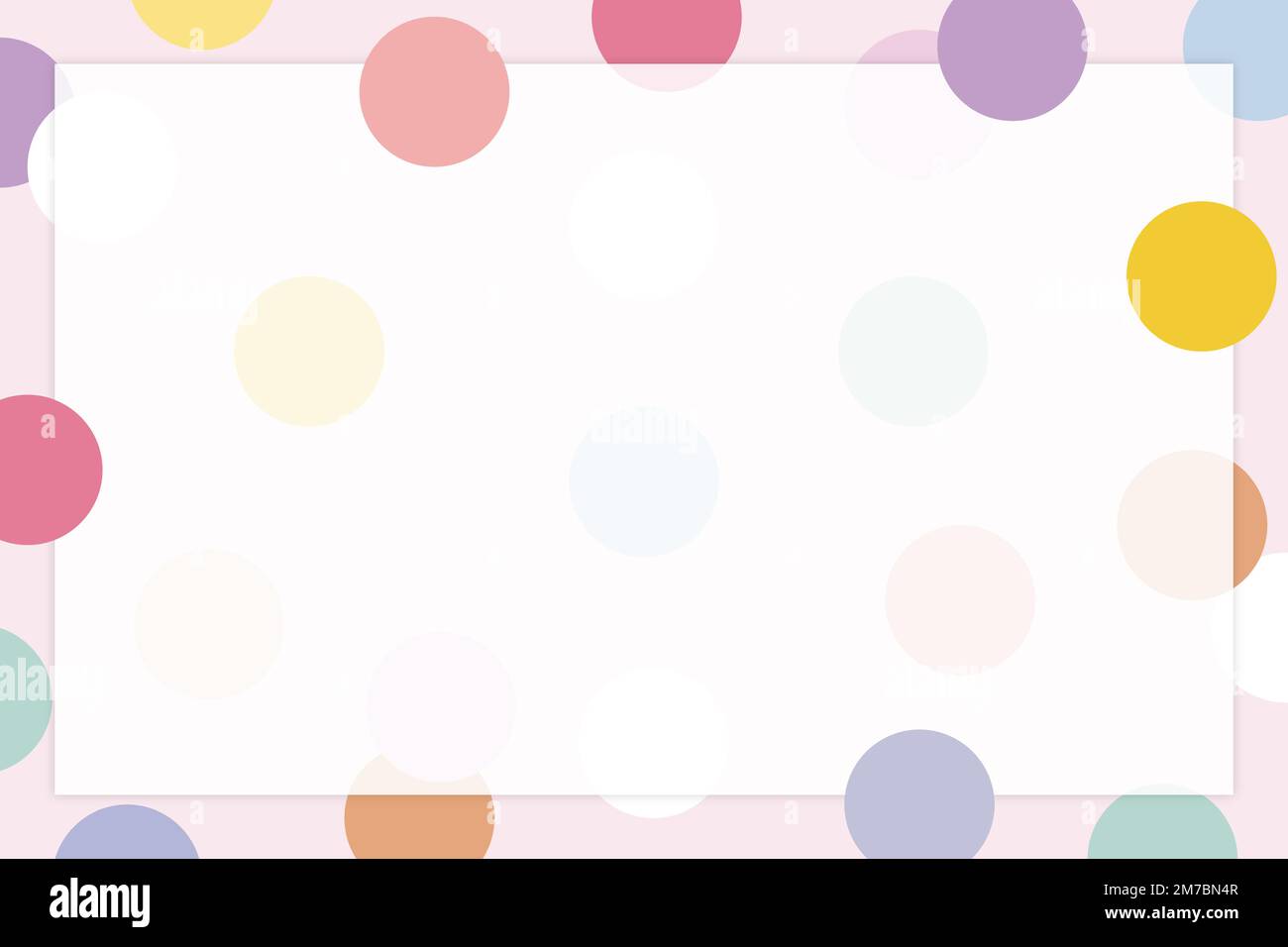 Pastel polka dot frame vector in cute pastel pattern Stock Vector Image ...