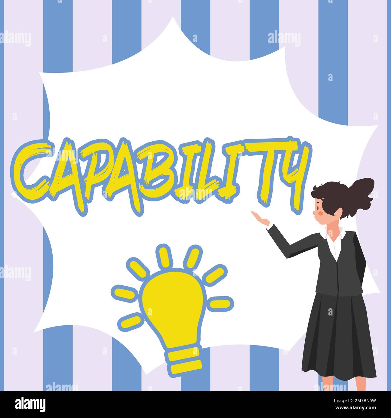 Text caption presenting Capability. Conceptual photo the facility or ...