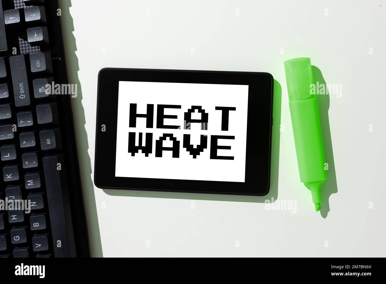 Text showing inspiration Heat Wave. Concept meaning a prolonged period ...