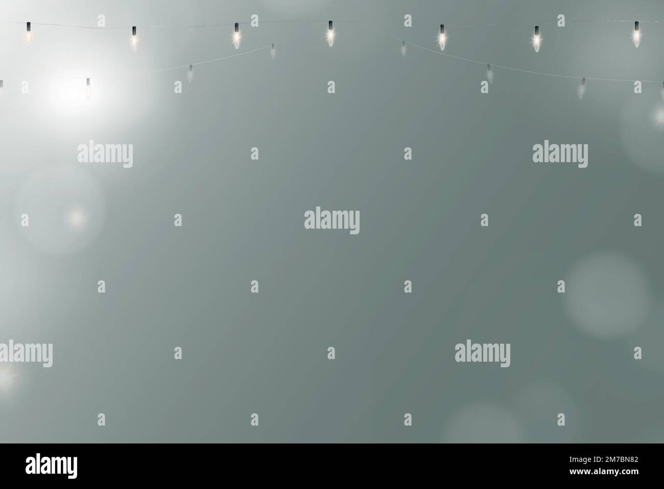 Bokeh background vector in blue with glowing string lights Stock Vector ...