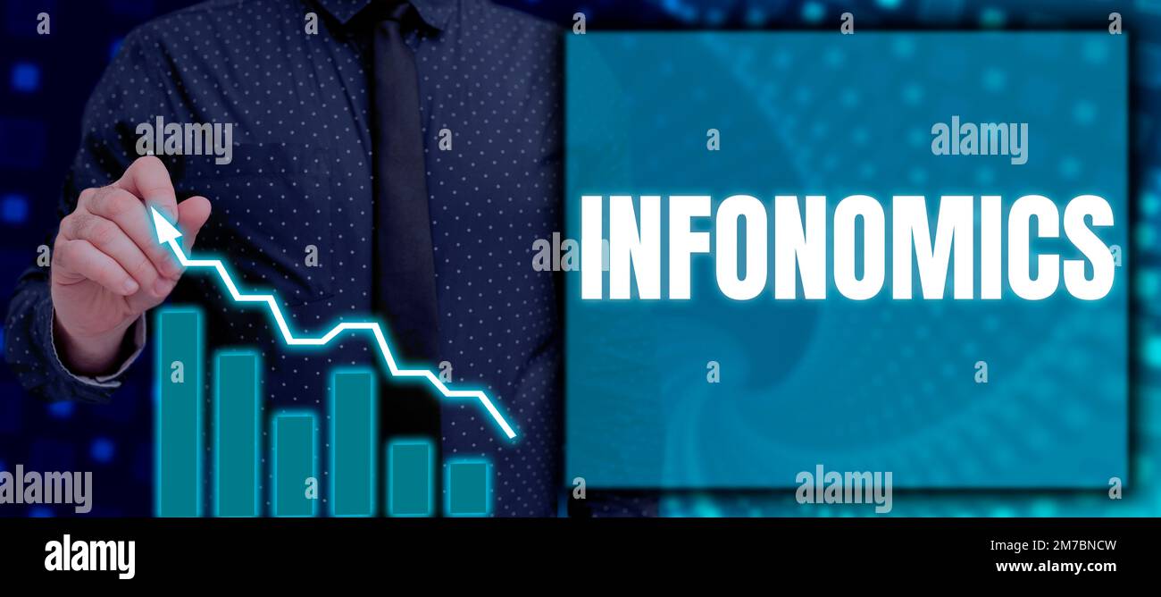 Text caption presenting Infonomics. Word for visual image used to ...
