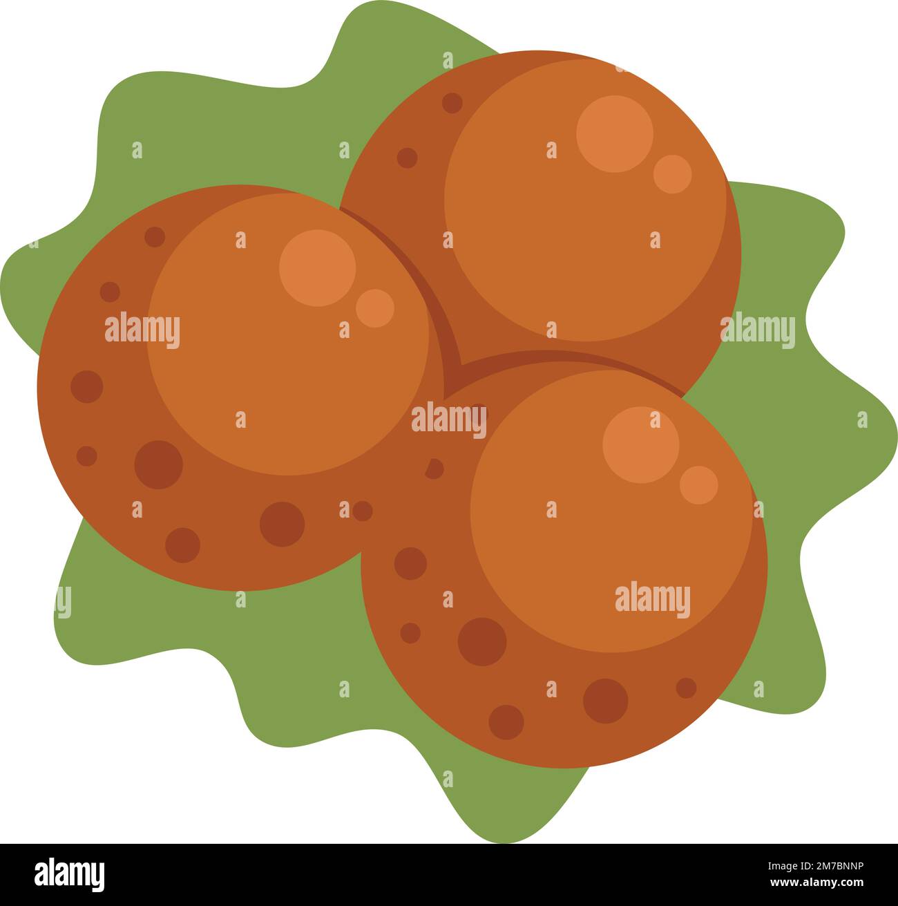 Top view falafel icon flat vector. Cooking food. Event celebration ...