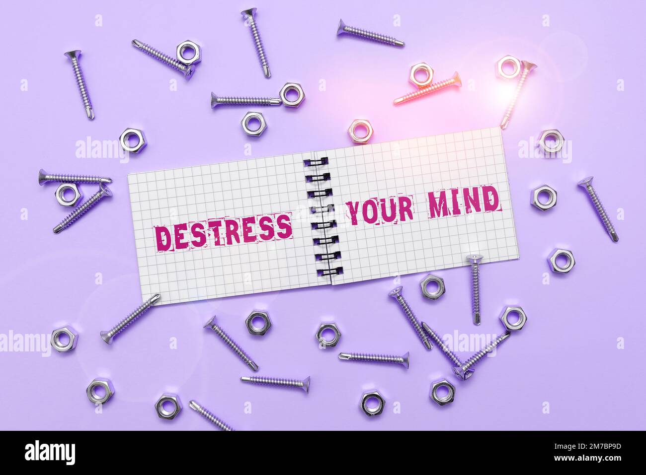 Sign displaying Destress Your Mind. Business showcase to release mental ...