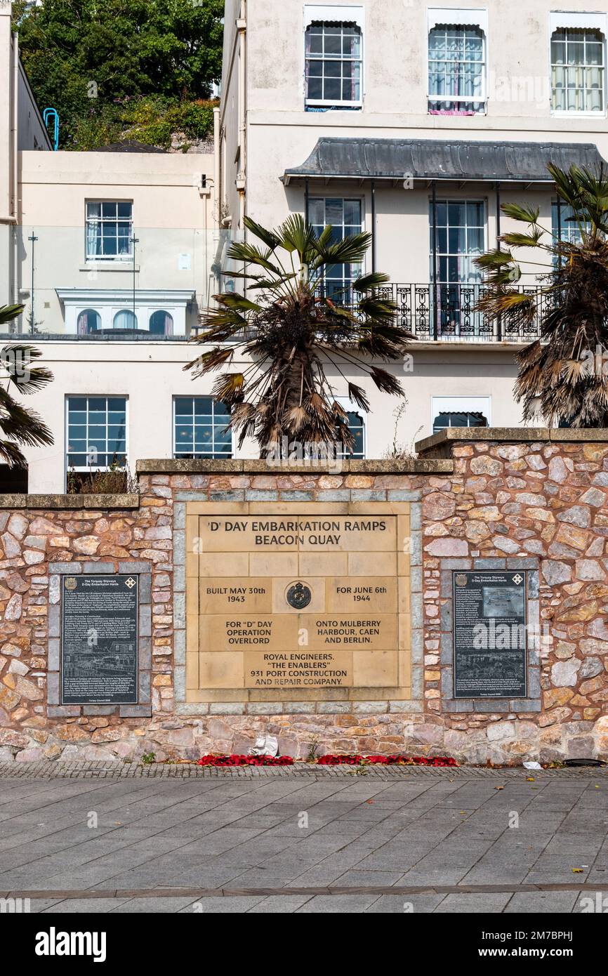 The plaque commemorating the Royal Engineers for their part in D Day ...