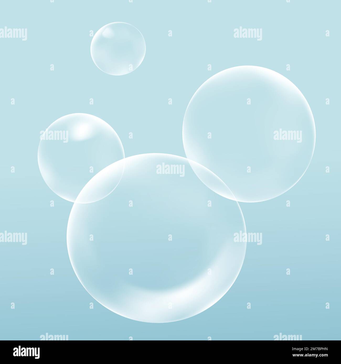 Clear bubble design element vector in blue background Stock Vector Image & Art - Alamy