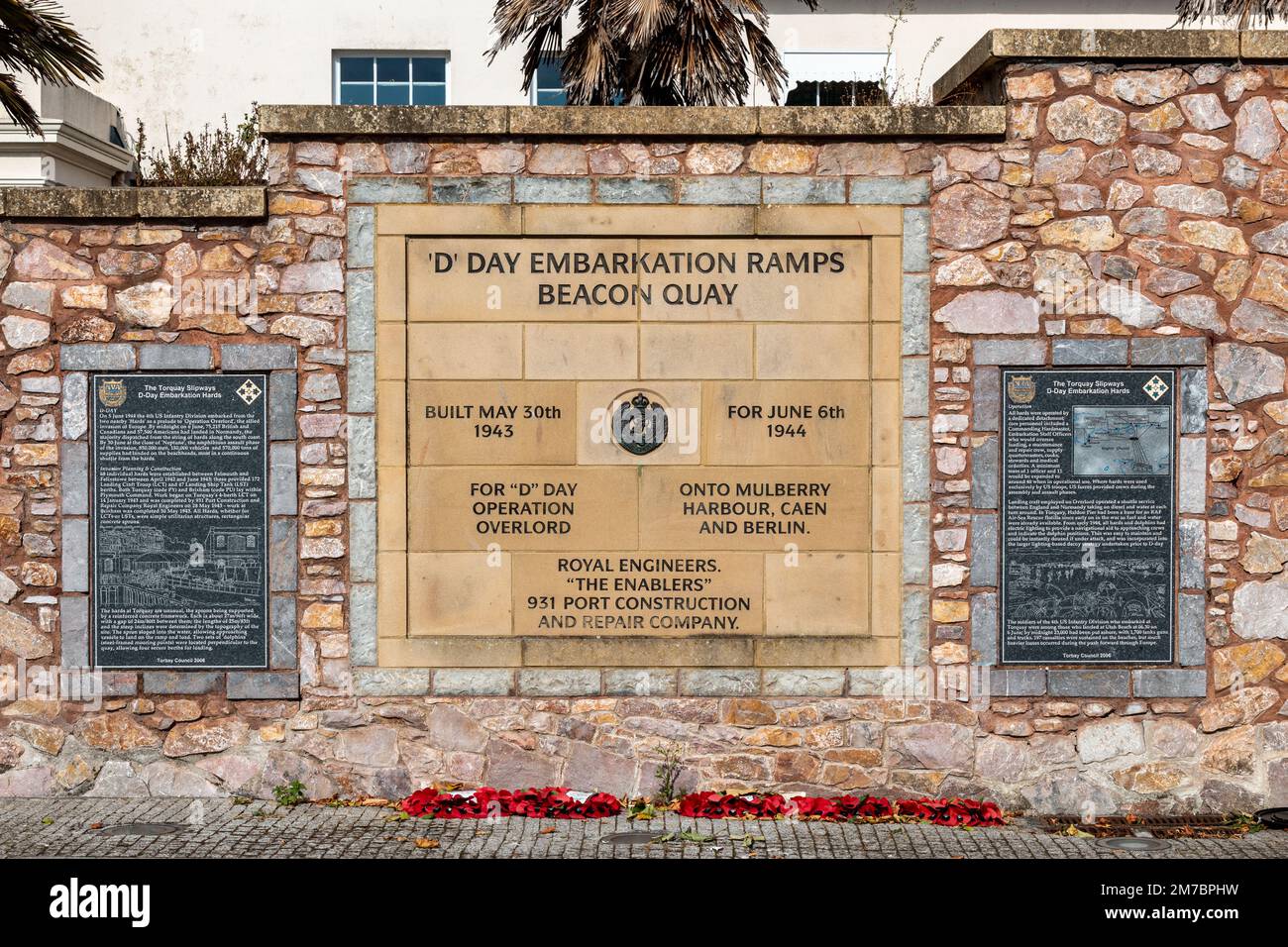 The plaque commemorating the Royal Engineers for their part in D Day ...