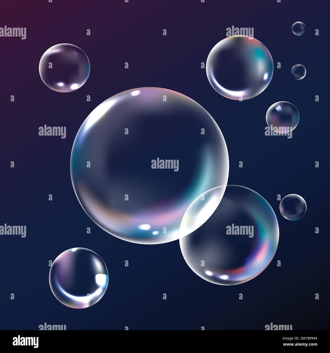 Clear bubble element vector in navy background Stock Vector Image & Art ...