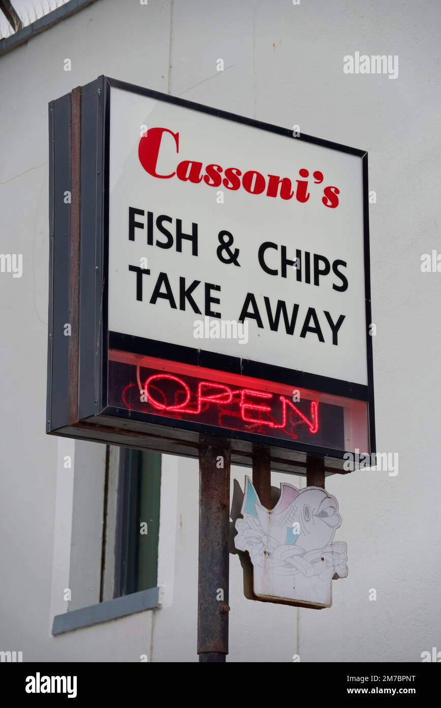 Logo of the Cassoni's fish and chips take away restaurant in Bray ...