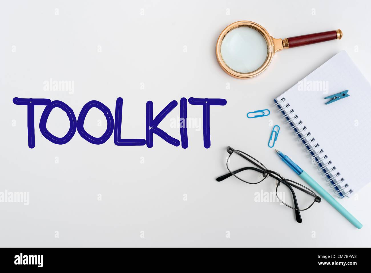 Text caption presenting Toolkit. Business approach set of tools kept in ...