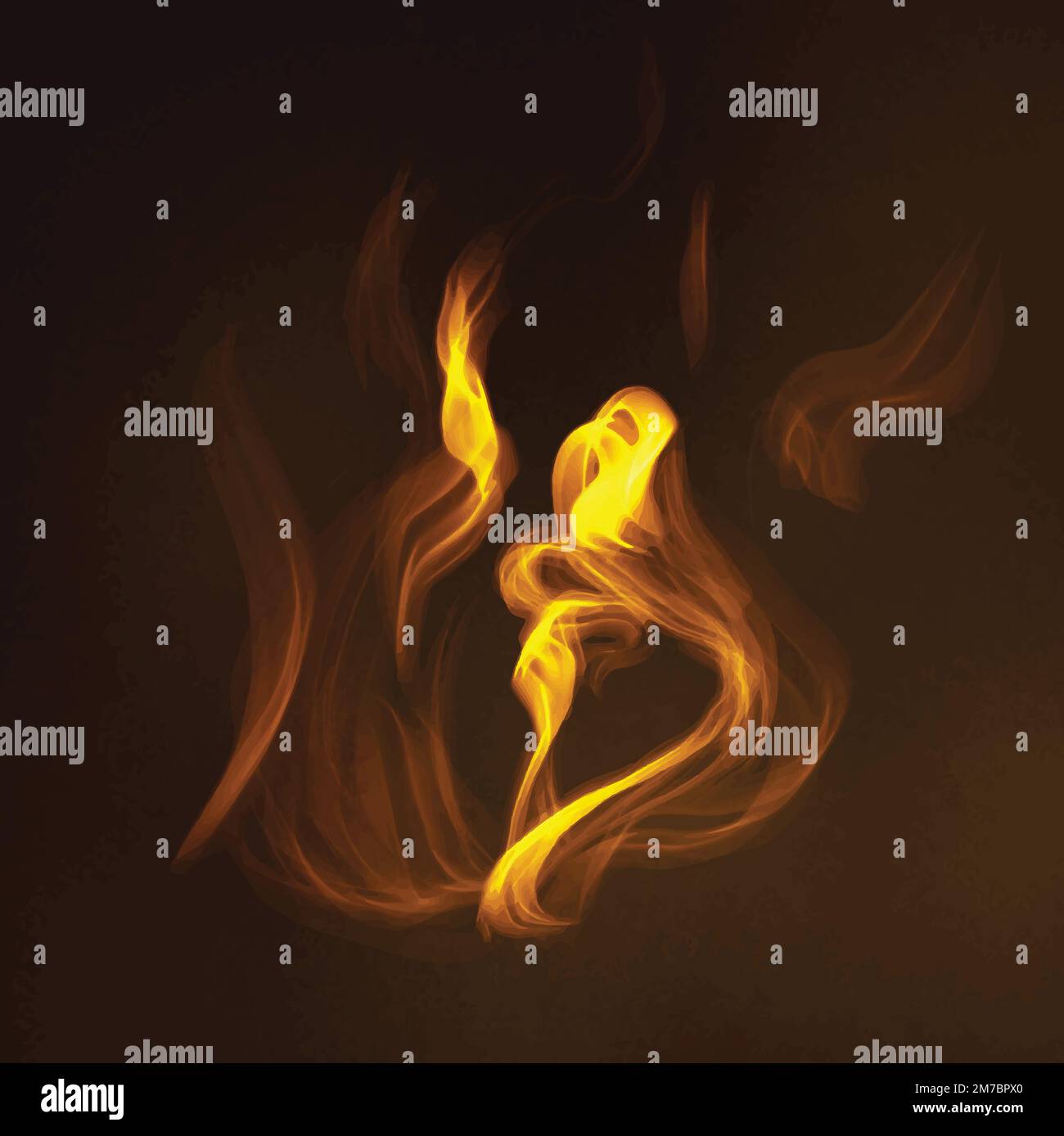 Fire flame element vector in black background Stock Vector Image & Art ...