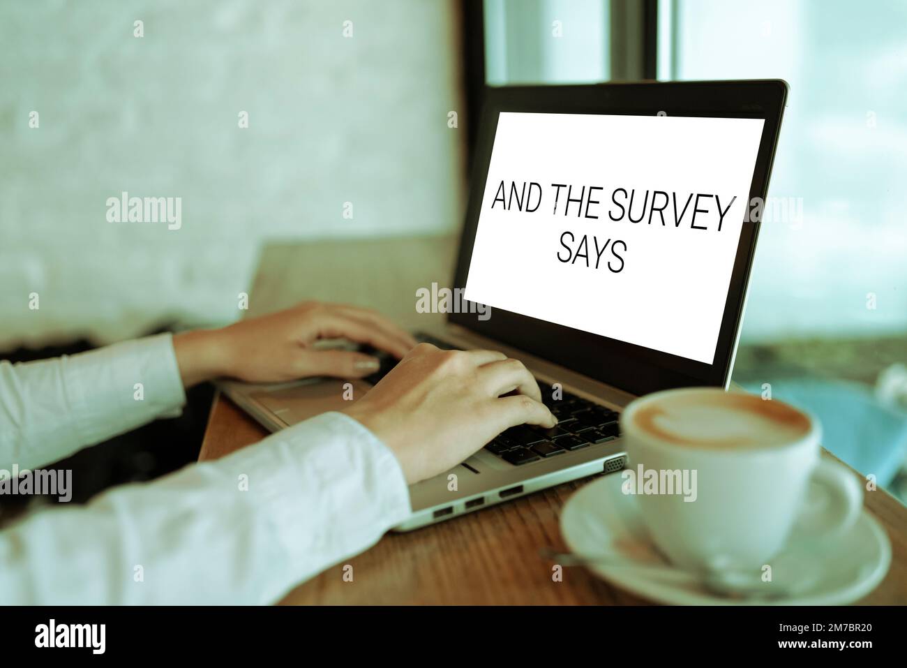 Handwriting text And The Survey Says. Conceptual photo doing poll and ...