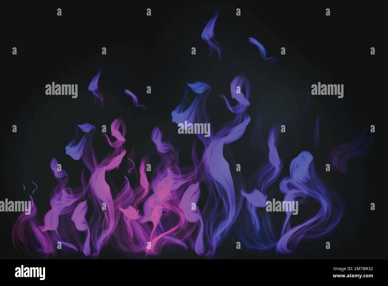 Purple flame element vector in black background Stock Vector Image ...
