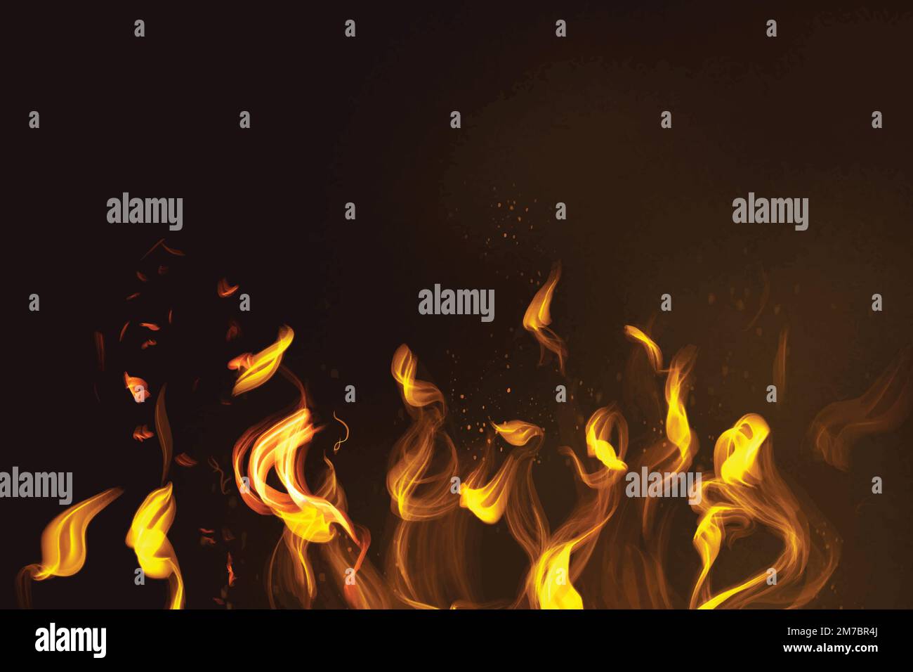 Fire flame element vector in black background Stock Vector Image & Art ...