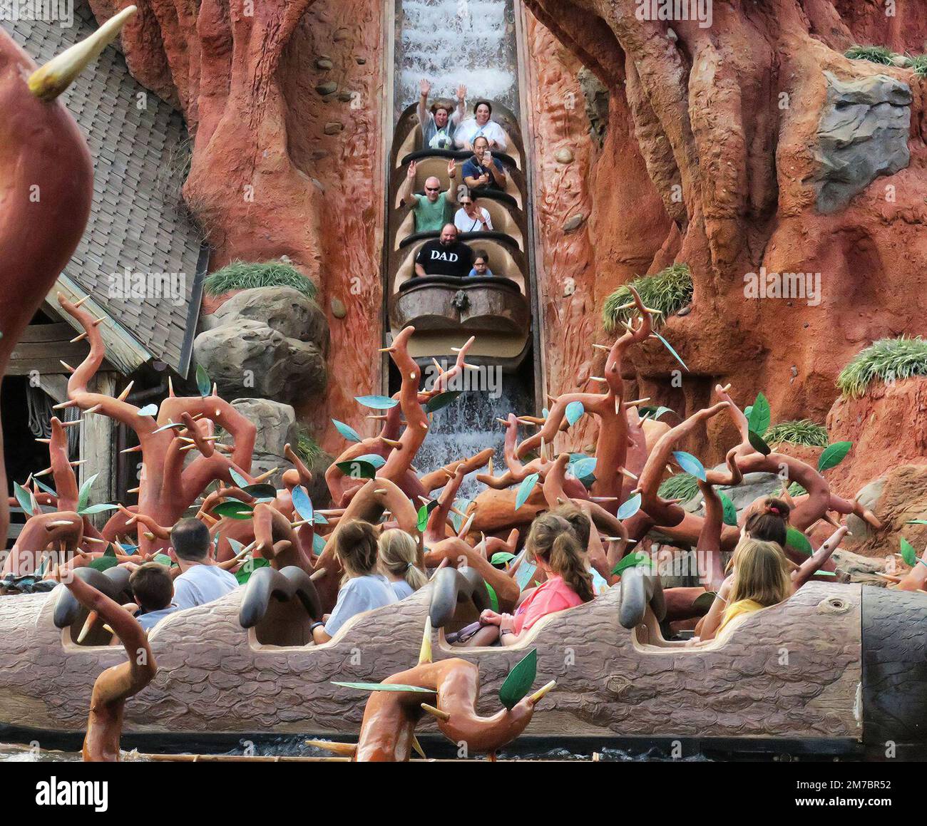 Guests enjoy Splash Mountain in the Magic Kingdom at Walt Disney World ...