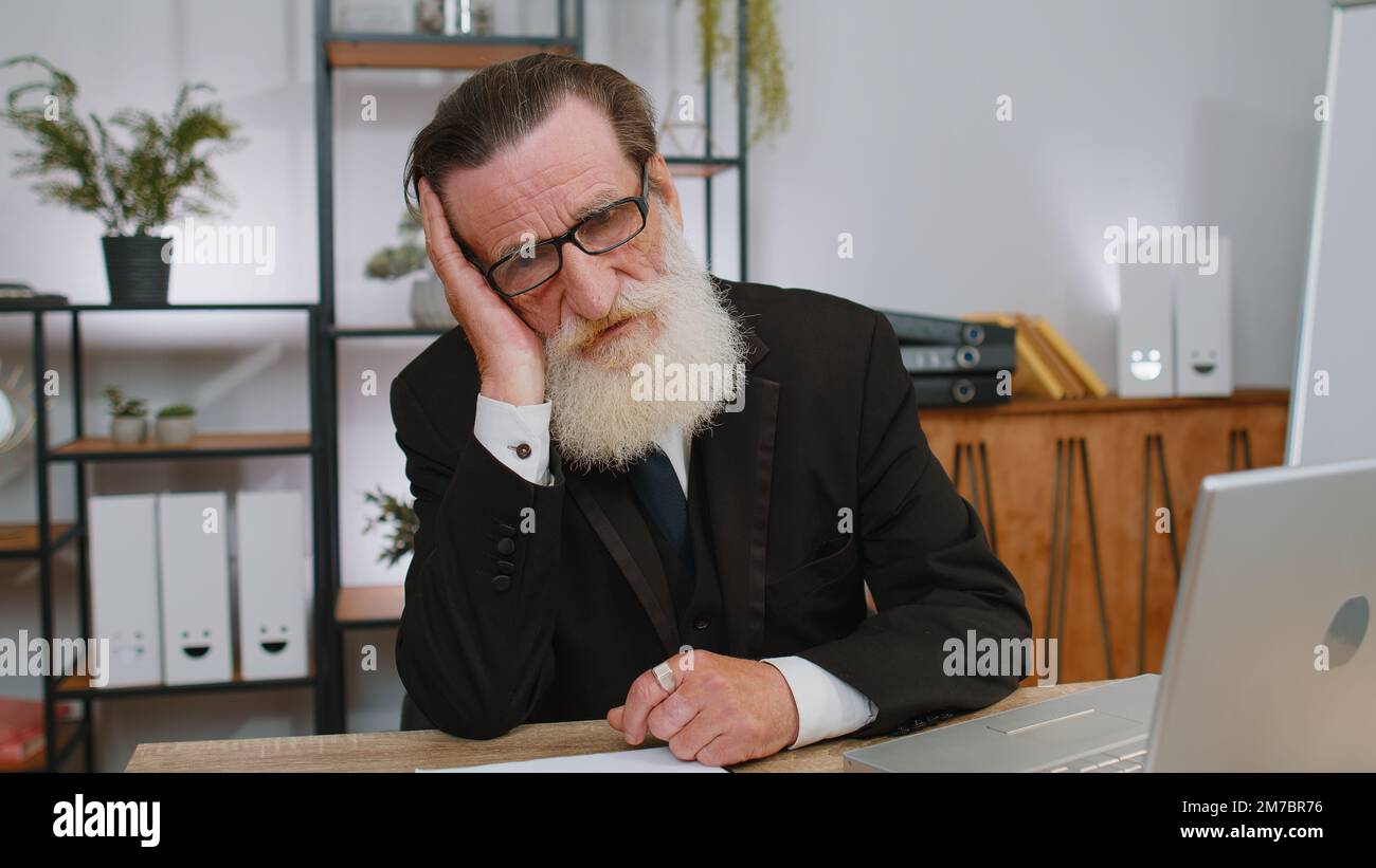 Sad senior old businessman having hi-res stock photography and images ...