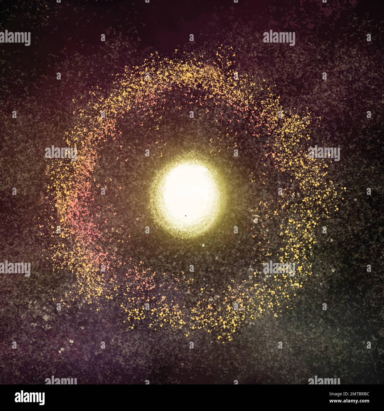 Aesthetic galaxy element vector in black background Stock Vector Image ...