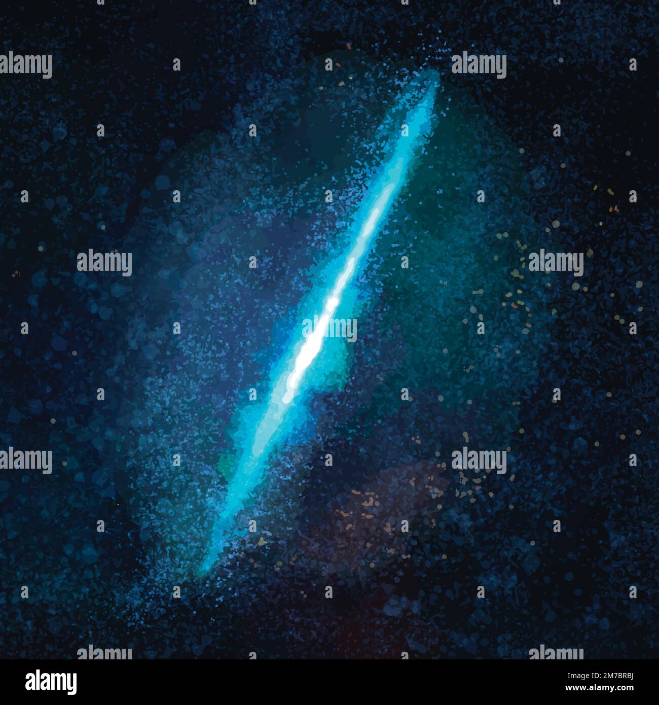 Aesthetic galaxy element vector in black background Stock Vector Image ...