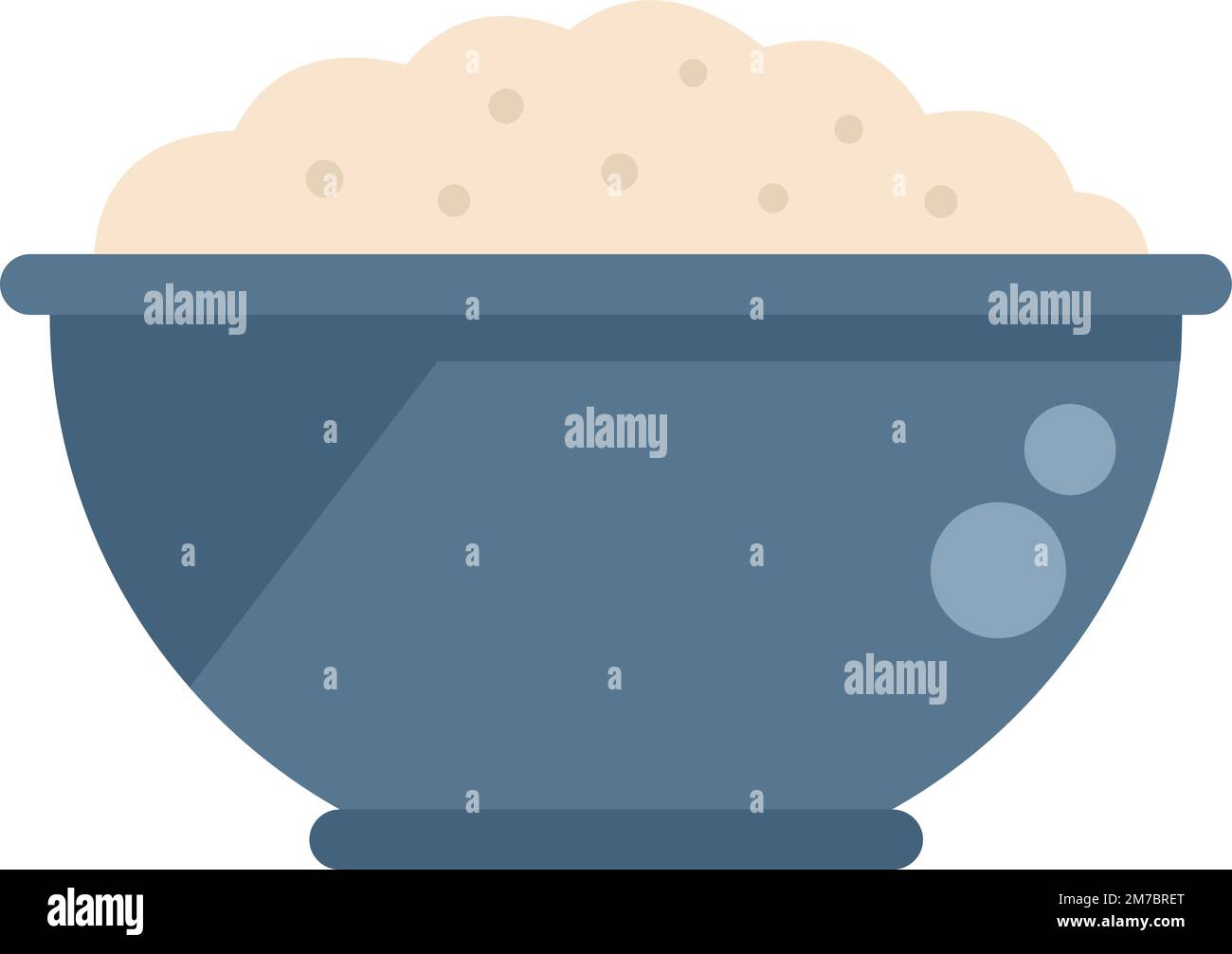 Cooked mash potato icon flat vector. Boiled food. Spoon meal isolated ...