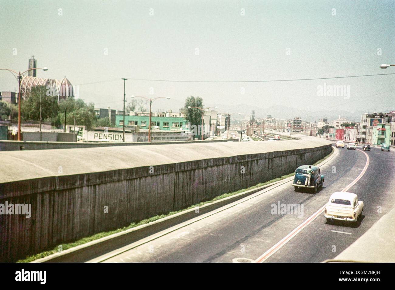 Cross town road c1950 Viaducto Presidente Miguel Aleman Valdes looking ...