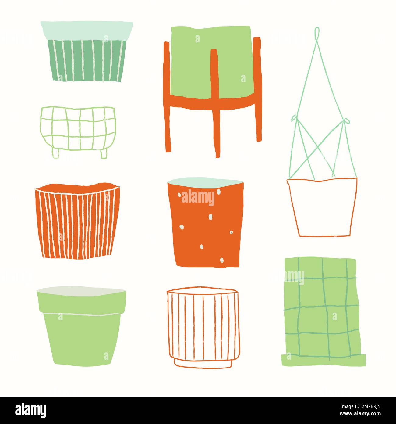 Colorful plant pot vector doodle Stock Vector Image & Art - Alamy