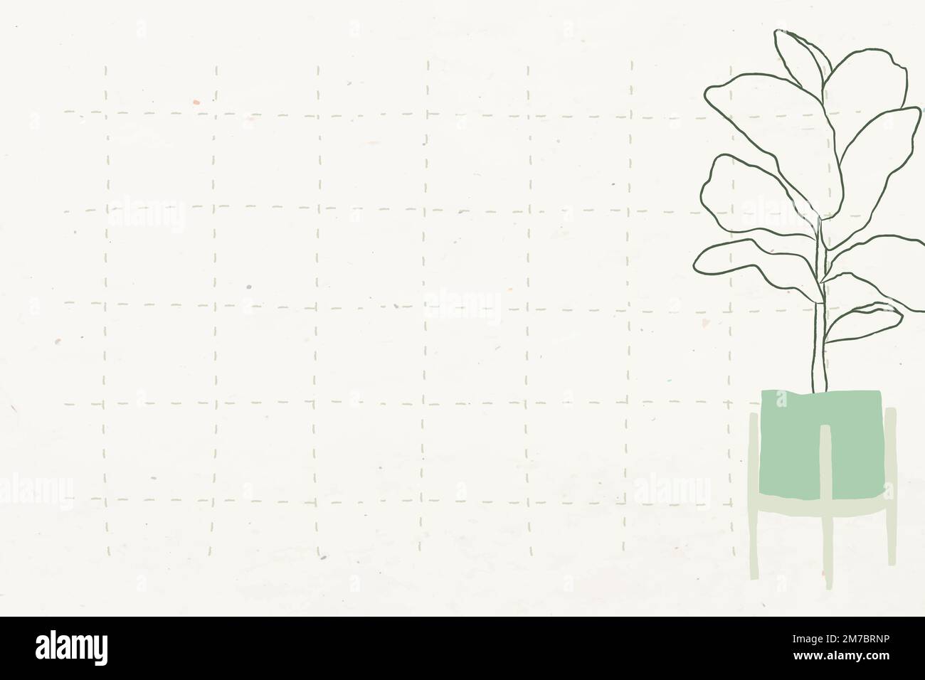 Simple plant doodle vector in grid background Stock Vector Image & Art ...