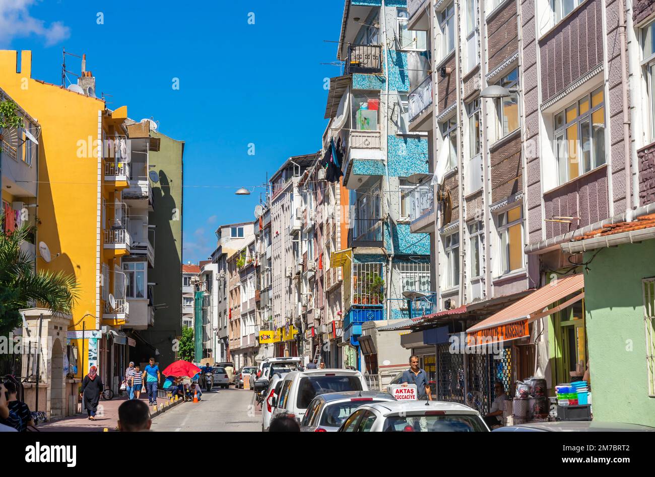 Istanbul housing. Streets in Bağcılar district in istanbul, Turkey ...