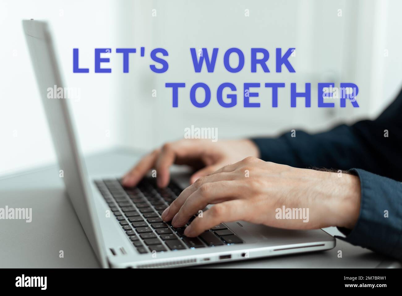 Conceptual caption Let's Work Together. Concept meaning Unite and Join ...